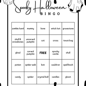 Spooky Halloween Riddle Bingo | Halloween Bingo Game | Halloween ...