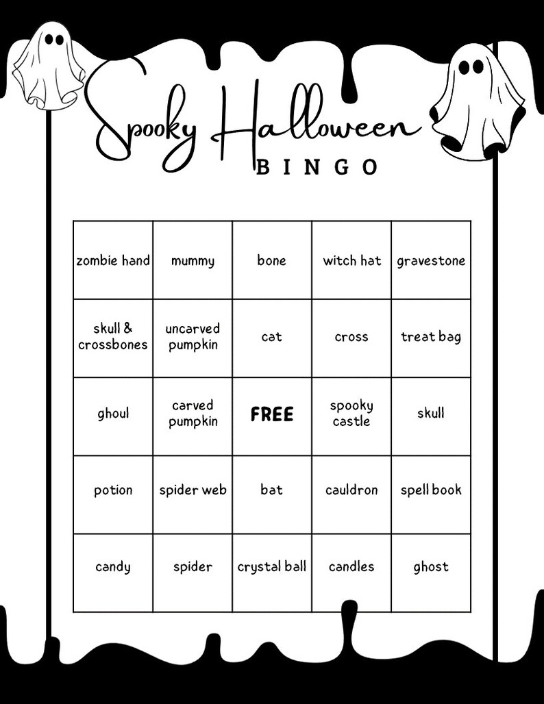 Spooky Halloween Riddle Bingo | Halloween Bingo Game | Halloween ...