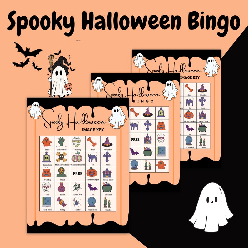 Spooky Halloween Bingo | Printable Halloween Bingo Party Game ...