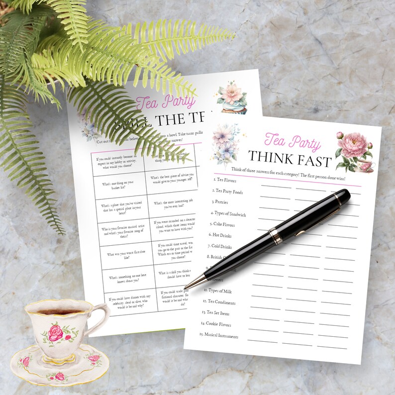 Tea Party Etiquette Party Games | Tea Etiquette Game | Ladies Tea Party ...
