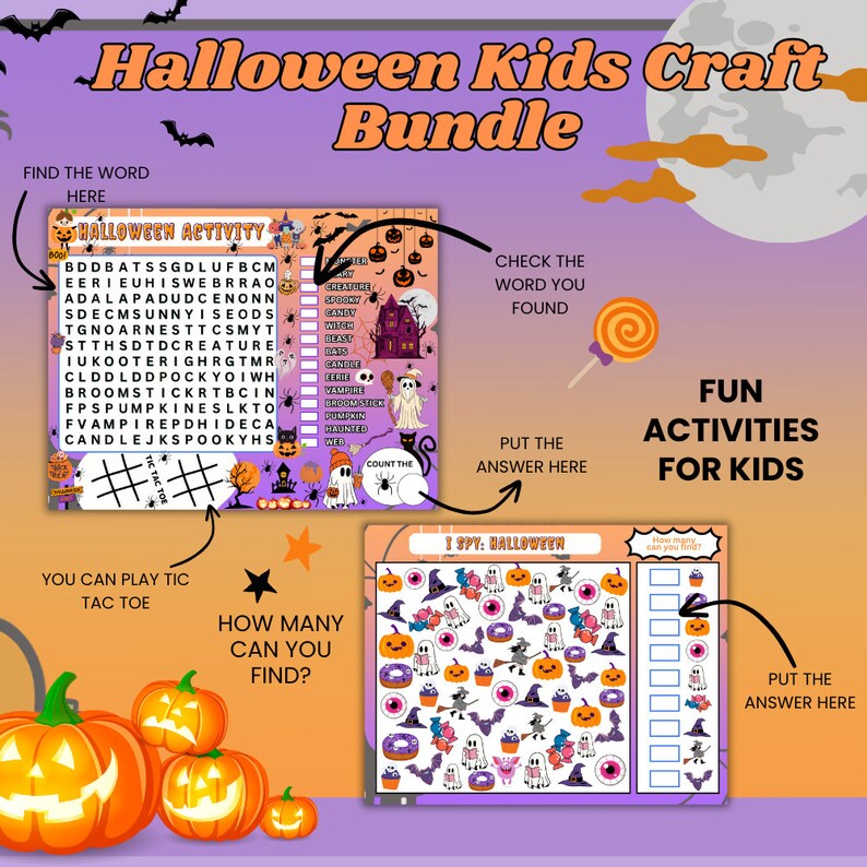 Halloween Kids Craft Bundle | Halloween Activities for Kids | Kids ...