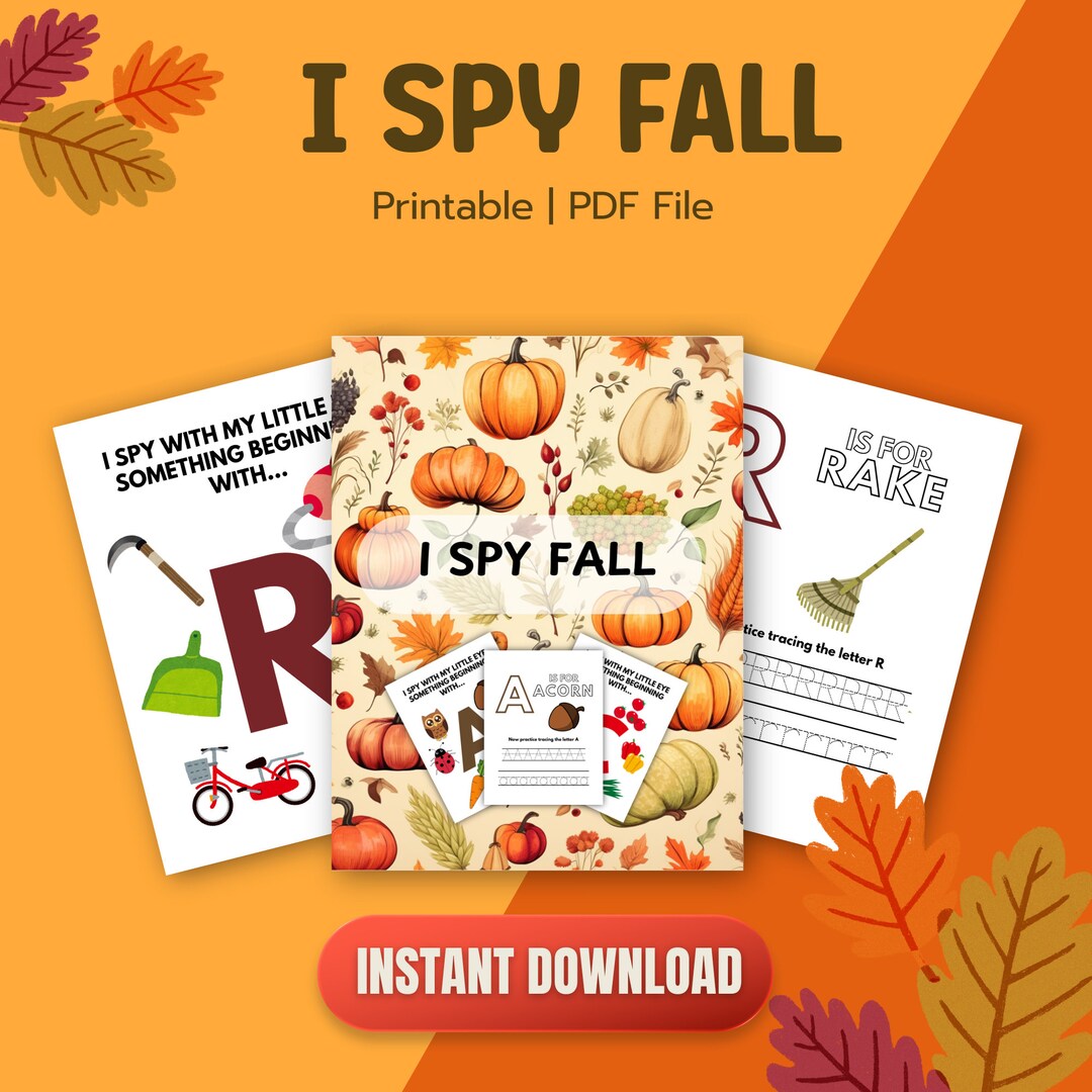 I Spy Fall Game for Preschool | Fall Games for Preschool | Printable ...