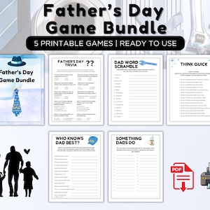 Father's Day Games, Printable Father's Day Games for Family, Party ...