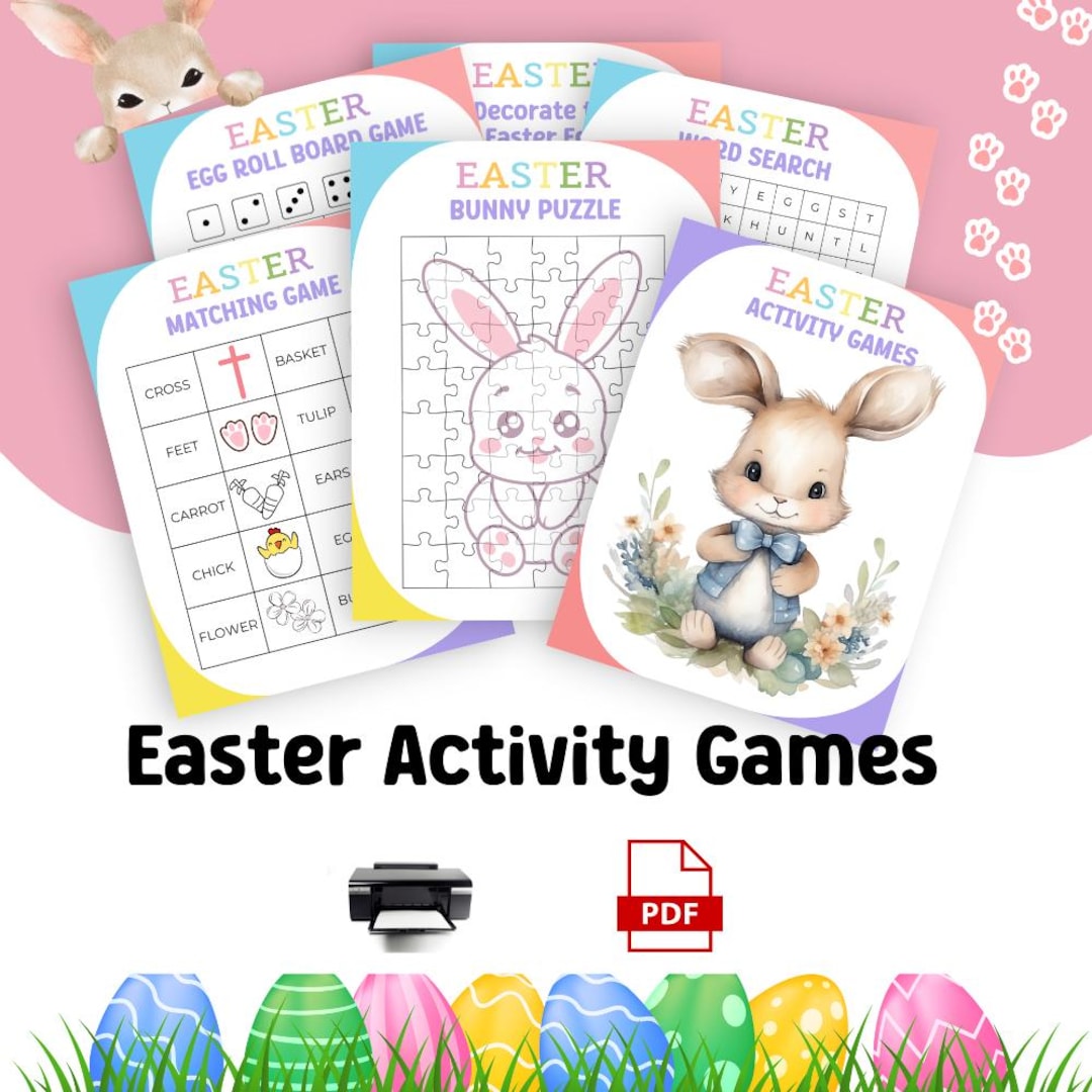 Easter Activity Games for Kids, Printable Easter Games, Easter ...