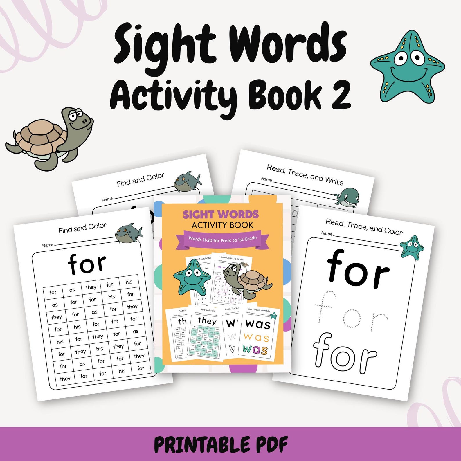 Sight Words Activity Book 2 | Preschool Activity Book | Early Learning ...