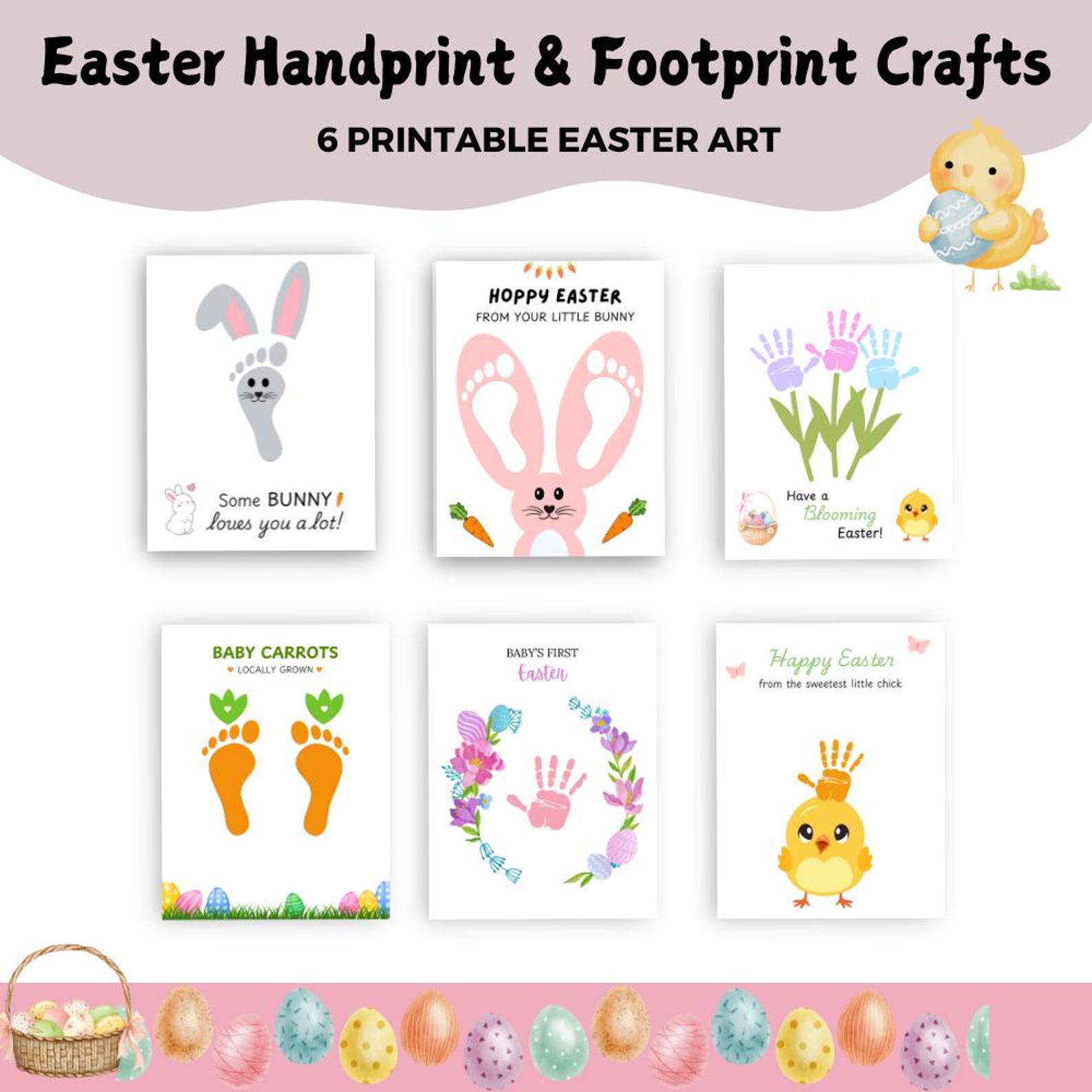 Easter Handprint and Footprint Crafts for Kids, Easter Handprint Art ...