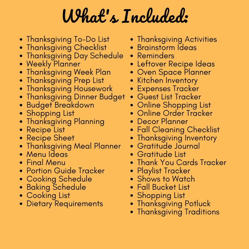 Thanksgiving Holiday Planner Printable | Meal Planning | Thanksgiving ...