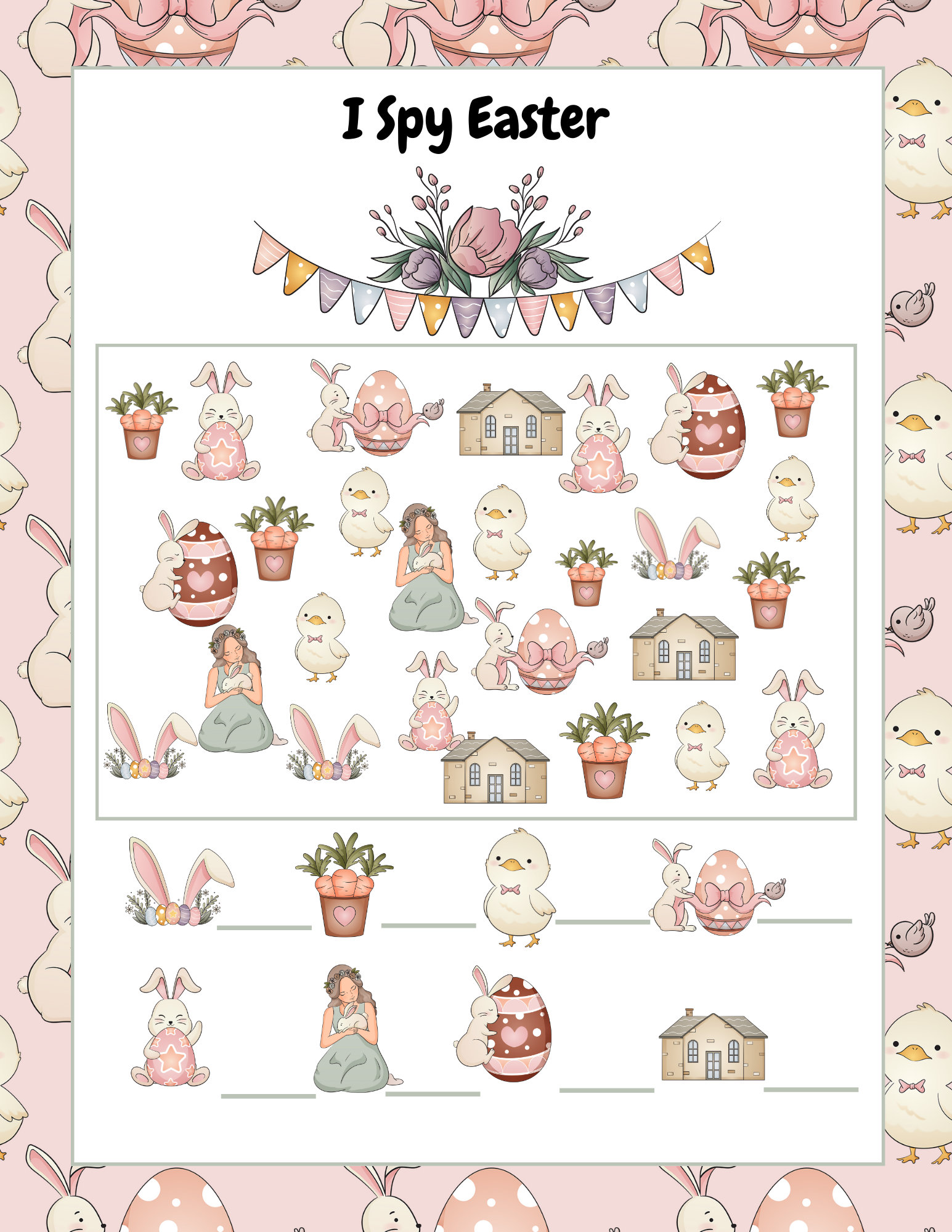 Spring Easter Games for Kids | Printable Easter Games | Easter Word ...