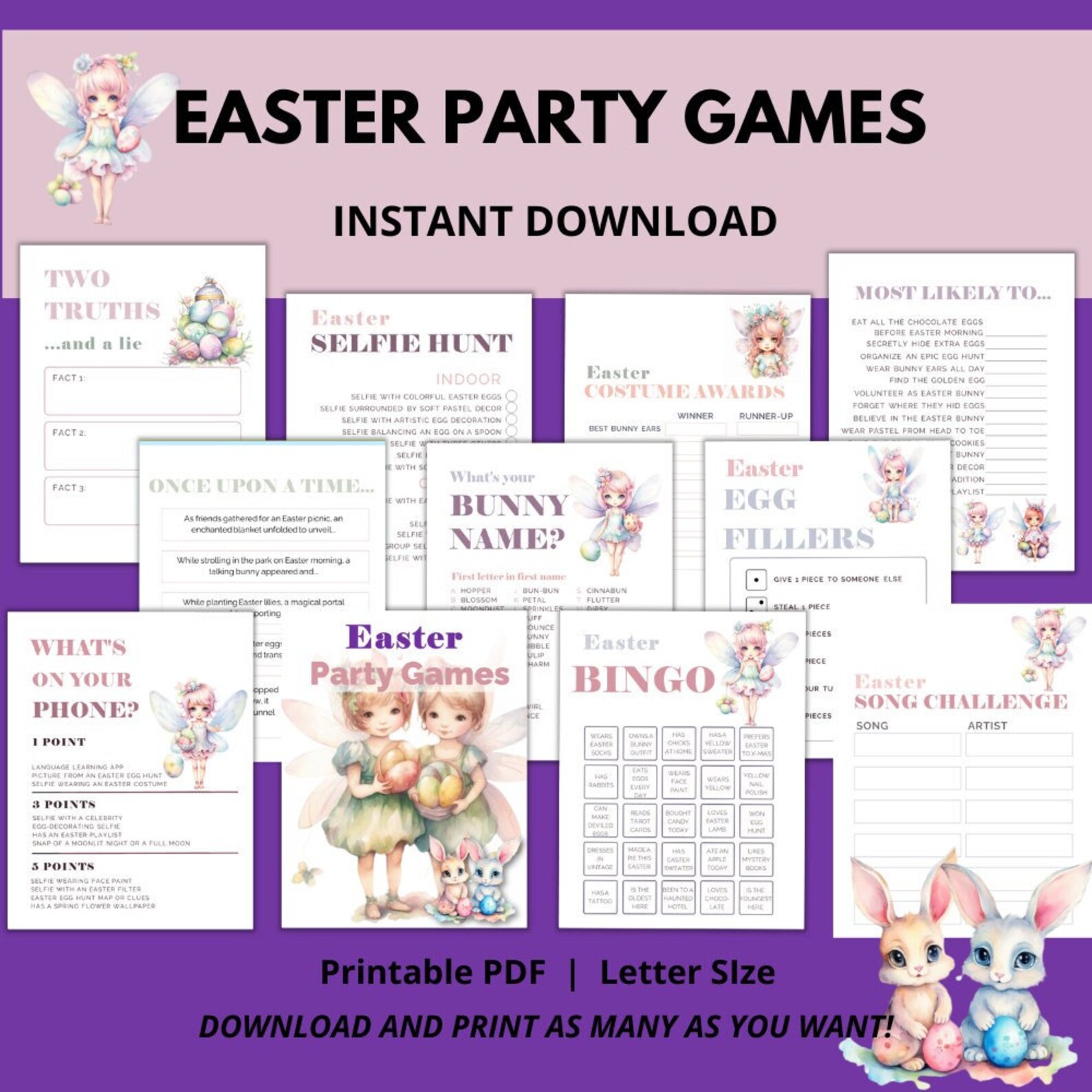 Printable Easter Games | Easter Party Games | Easter Game Bundle ...