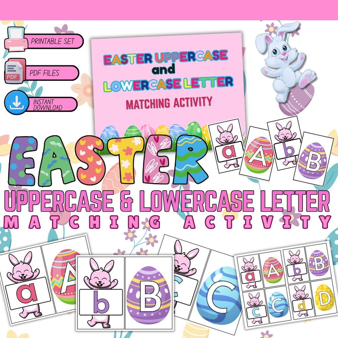 Easter Uppercase and Lowercase Letter Matching Activity, Easter ...