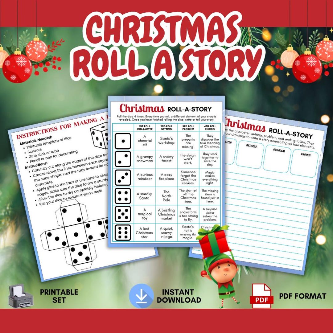 Christmas Roll A Story Dice Game | Roll A Dice Game | Roll Your Own ...