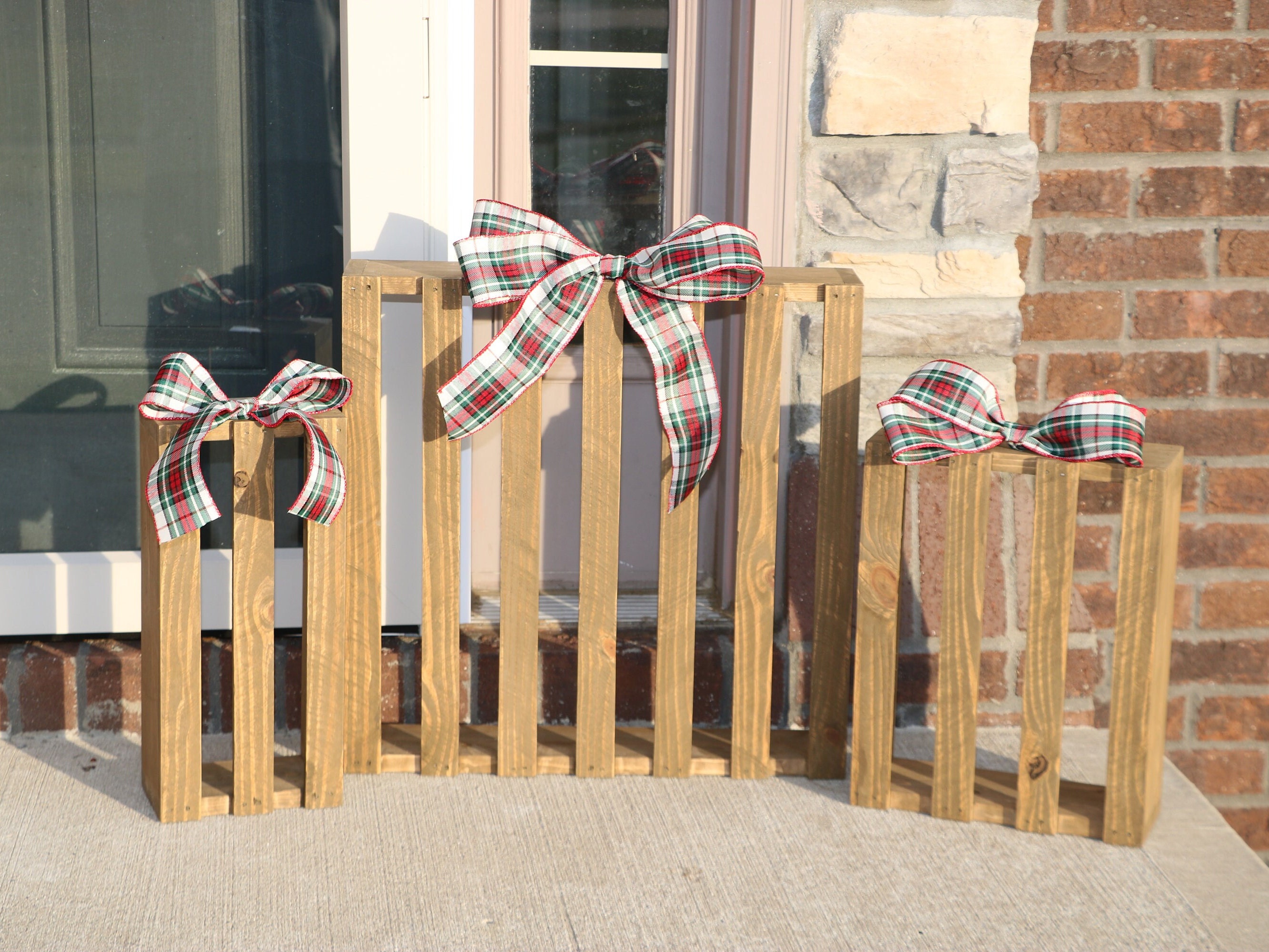 Handmade Solid Wood Crate Package Christmas Decorations - Etsy