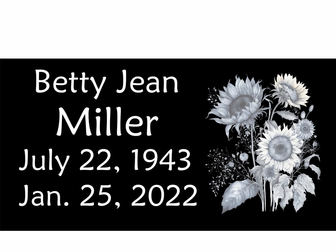 Laser Etched Premium Black Granite Monument Etsy