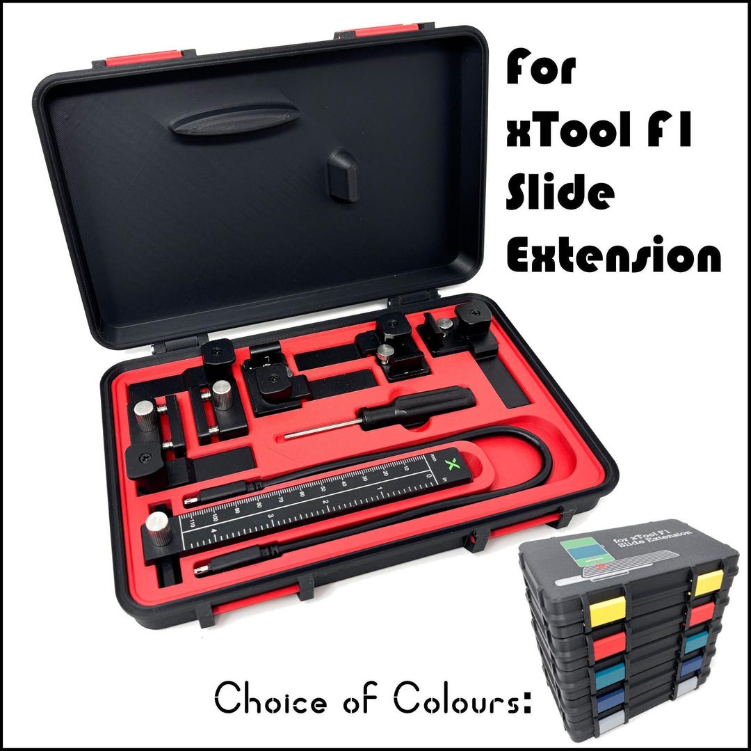 Xtool F1, F1 Lite & F2 Slide Extension Accessory Box | Case | Ruler ...