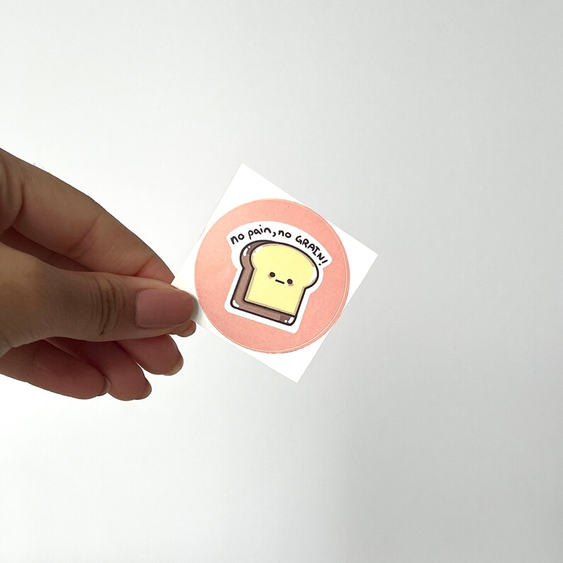 Bread Doodle Round Glossy Sticker With a Pun - Etsy