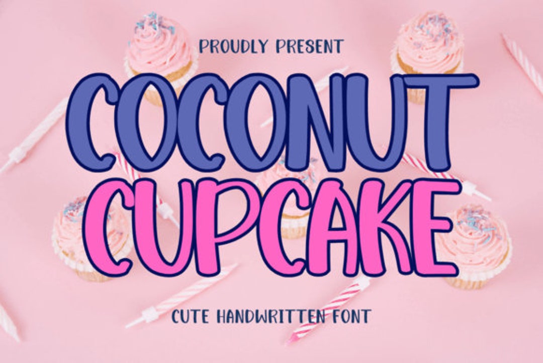 Coconut Capcake Font, Beautiful Font, Script Font, Vintage Font ...