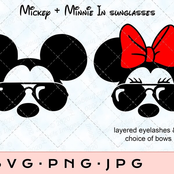 Mickey Mouse Sunglasses Svg - Etsy
