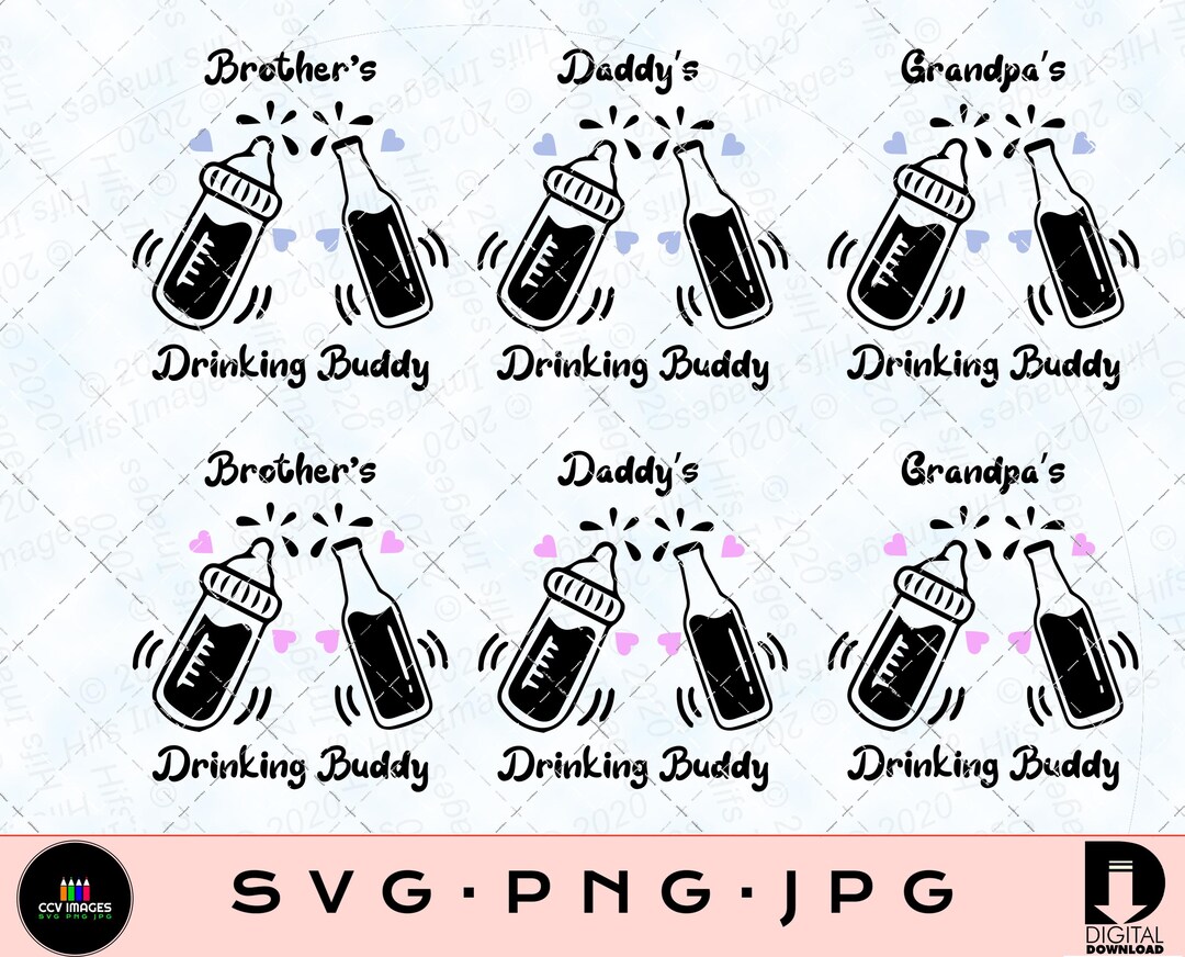 Drinking Buddies SVG: Family Matching Design (digital Download) - Etsy