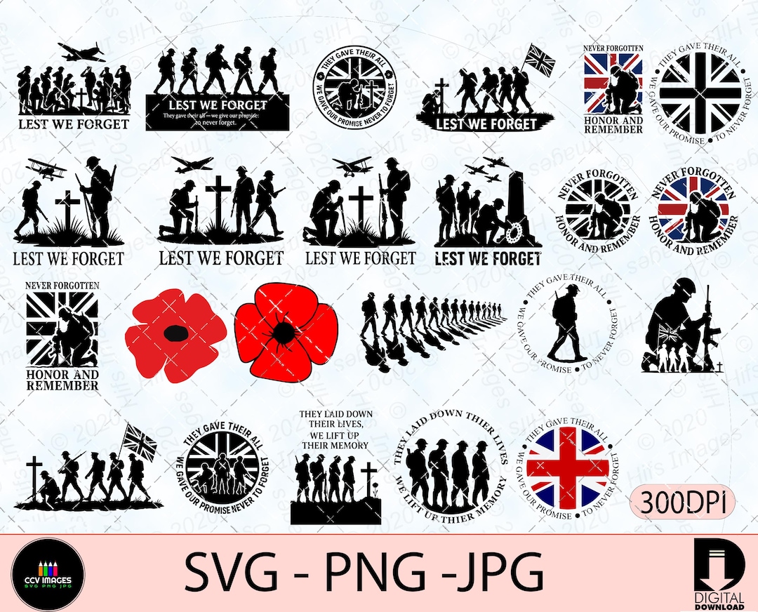 Remembrance Day Bundle (digital Download) - Etsy