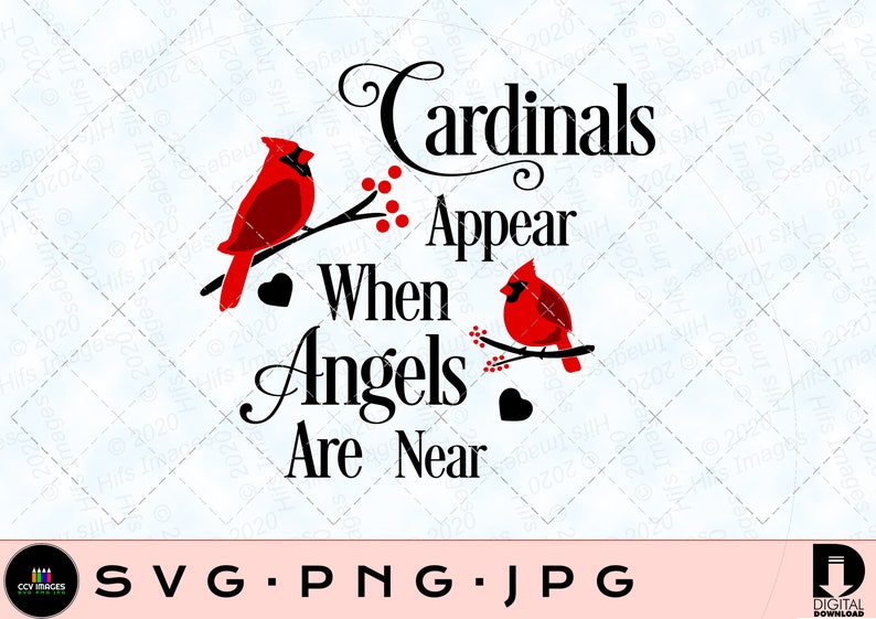 Cardinals Appear When Angels Are Near SVG, Clipart, Red Cardinal ...