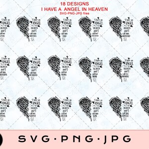 18 Designs I Have an Angel in Heaven SVG | Digital Cut File | PNG | JPG ...