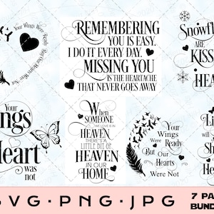 Memorial SVG Bundle: Remembrance Designs (digital Download) - Etsy