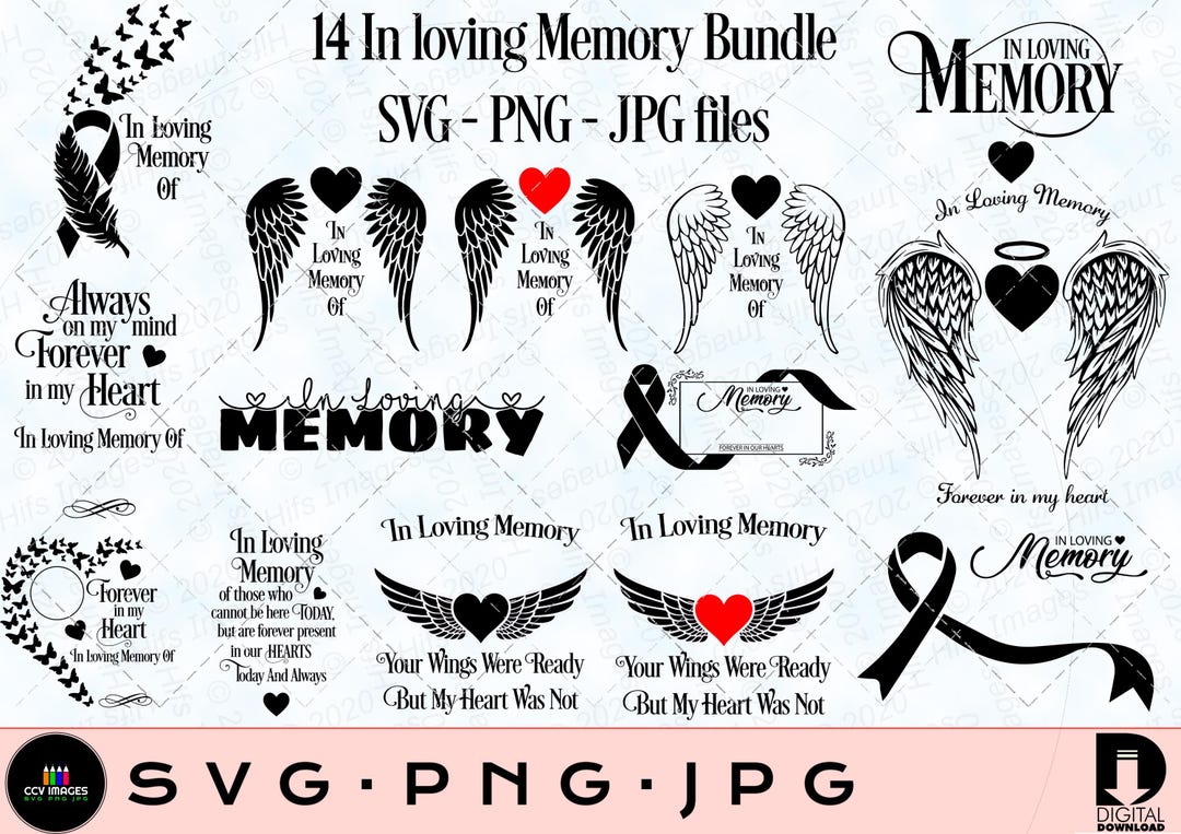 Memorial SVG Bundle: in Loving Memory Designs (digital Download) - Etsy