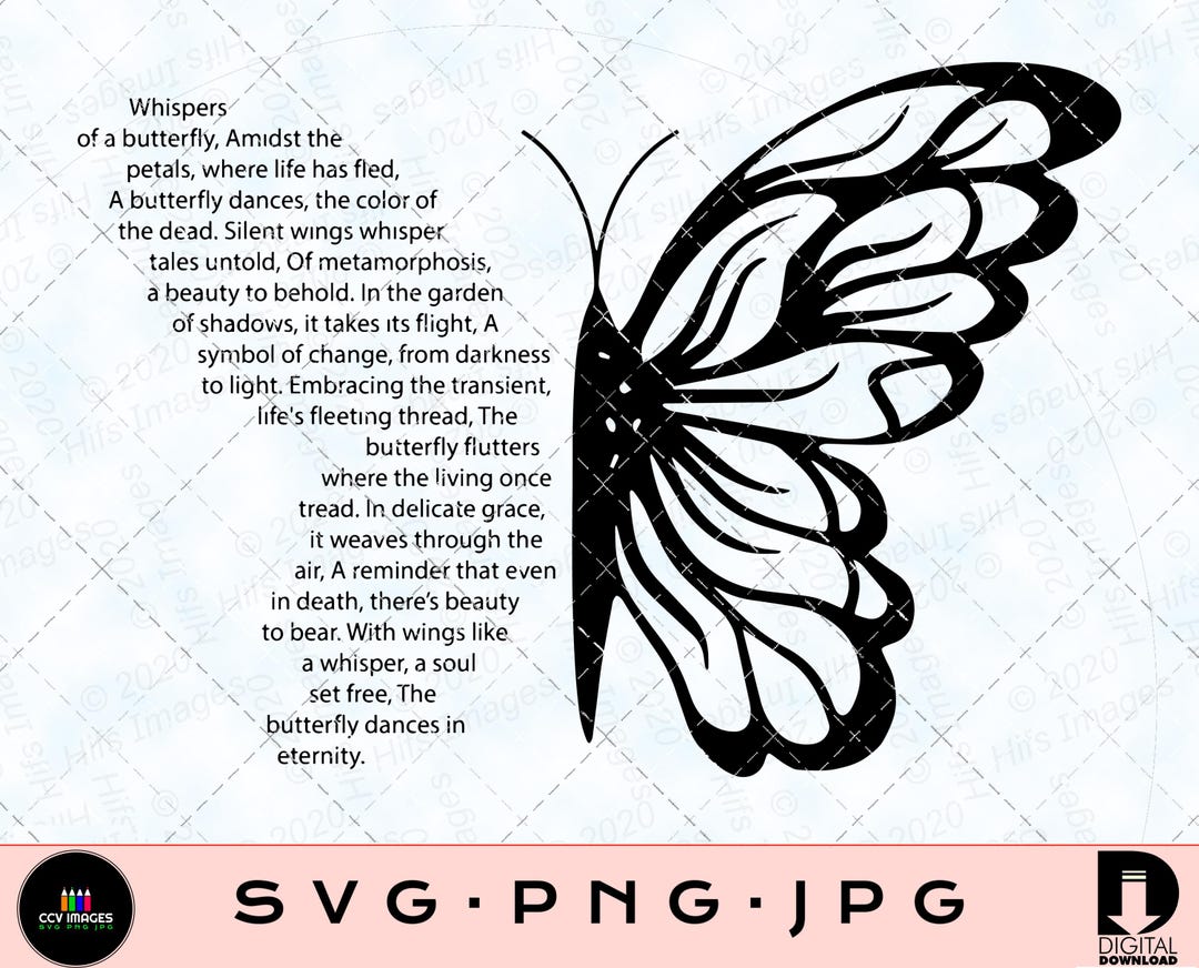 Whispers of A Butterfly Poem | in Loving Memory Poem | - Etsy