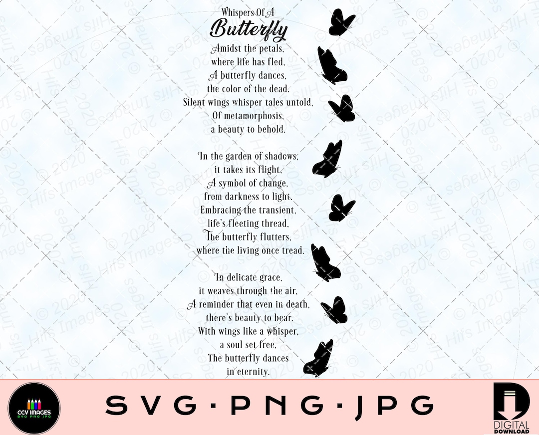Whispers of A Butterfly Poem | in Loving Memory Poem | - Etsy