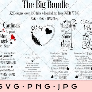 Memorial SVG Bundle: Remembrance Designs (digital Download) - Etsy