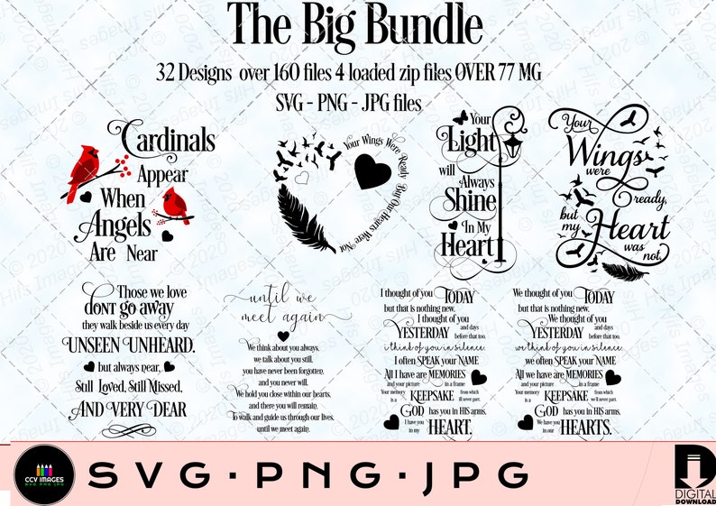 Memorial SVG Bundle: Remembrance Designs (digital Download) - Etsy