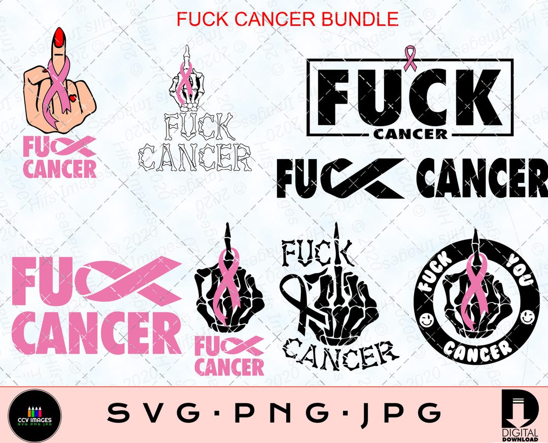 F K Cancer SVG Bundle , F Cancer PNG, Cancer Awareness , Breast Cancer ...