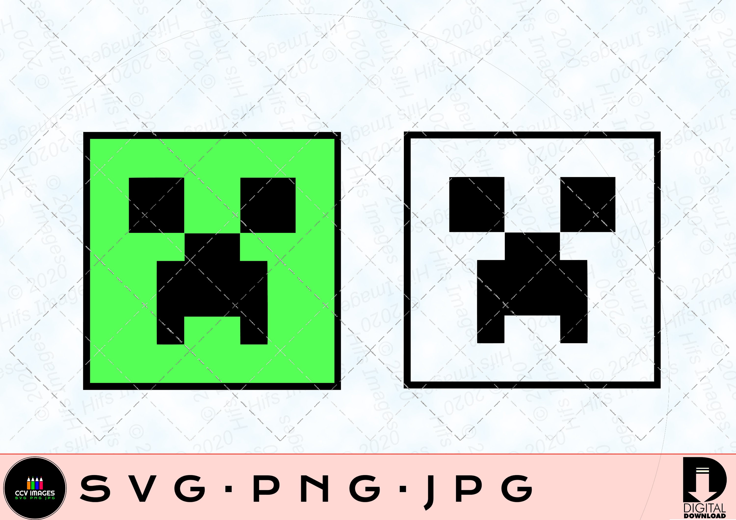 Minecraft Creeper Face Printable