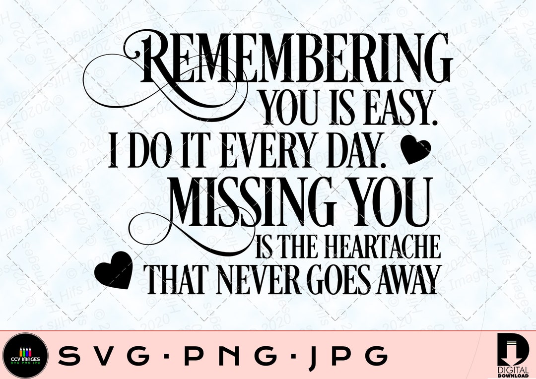 Remembering You is Easy Svg , Memorial Svg, in Remembrance Svg, in Loving Memory Svg, Lantern ...