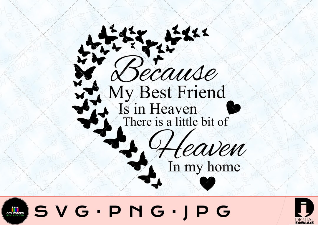 Best Friend in Heaven Remembrance SVG, Lantern Svg (digital Download ...