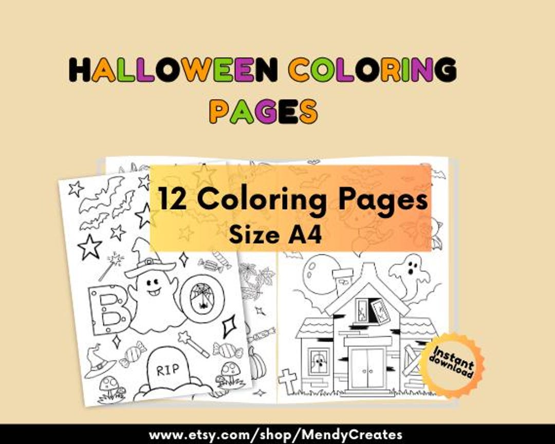 Halloween Coloring Pages | Kids Activity | School Class Room Halloween ...