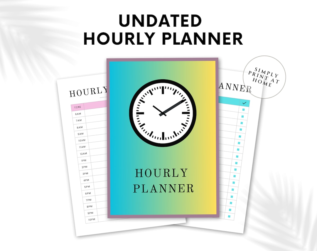 Hourly Planner | Printable PDF Instant Download | A5 Planner Insert ...
