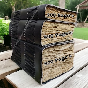 400 Page Large Fox Vintage Handmade Leather Journal, Grimoire Fat ...