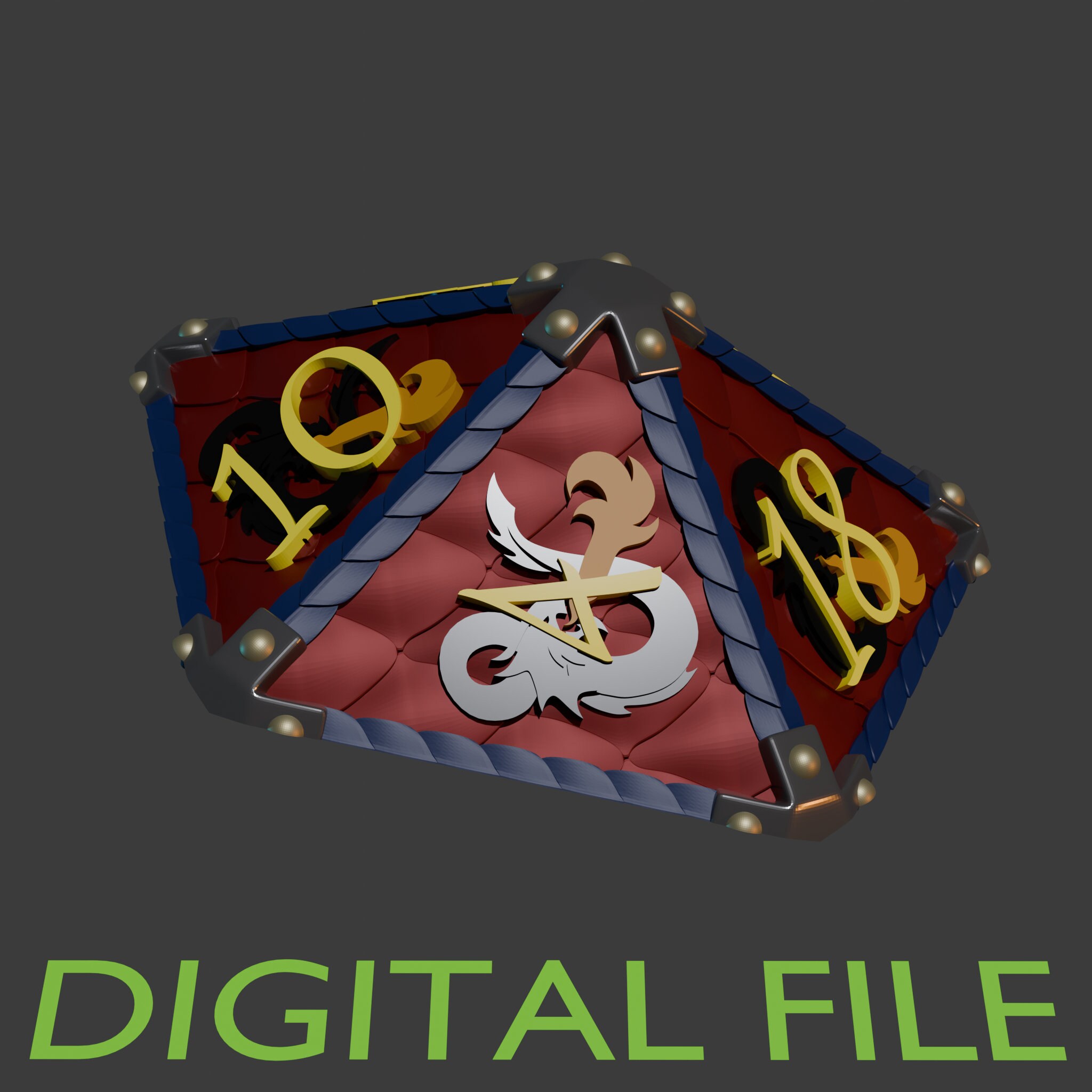 D20 Dice Box in 3 Printable Sizes, 3D Model, STL File, Model for 3D ...