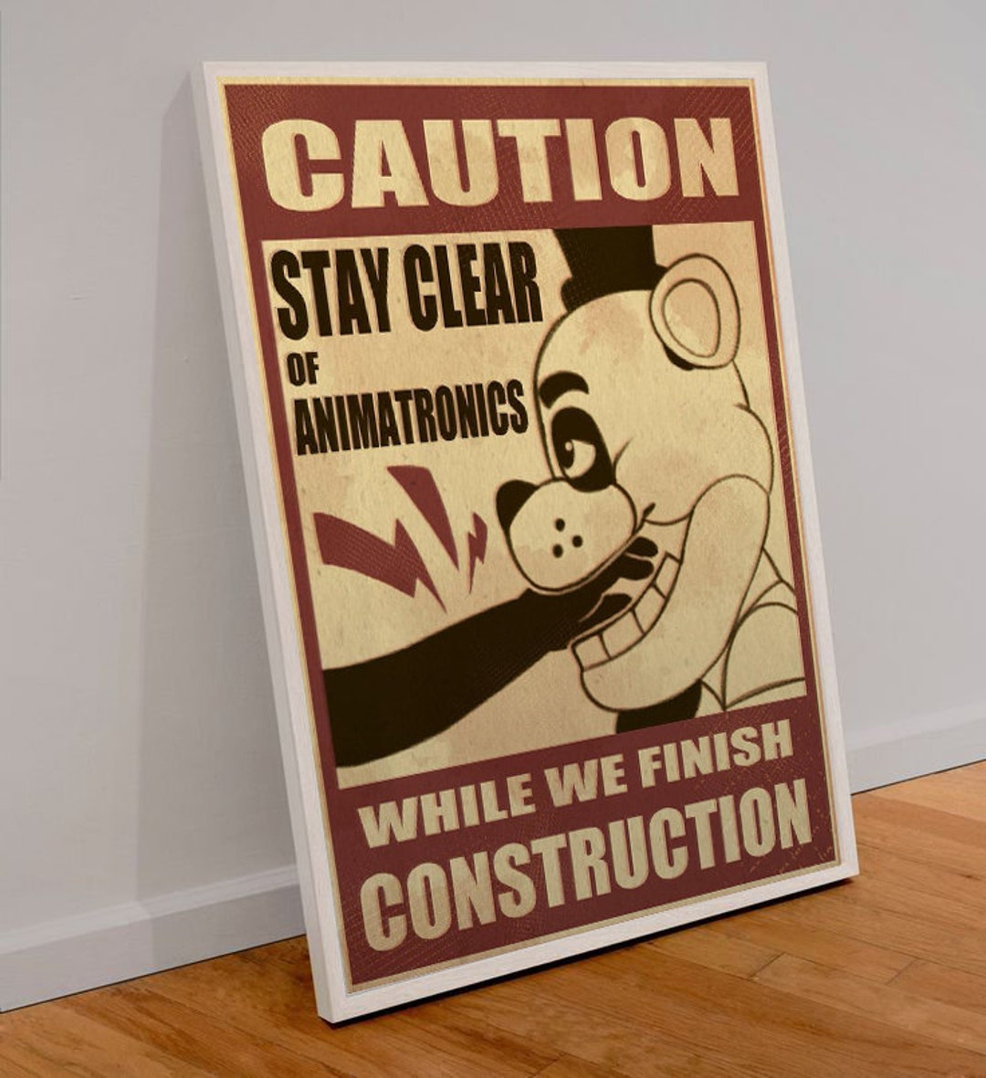 Five Nights at Freddys Caution While We Finish Construction - Etsy