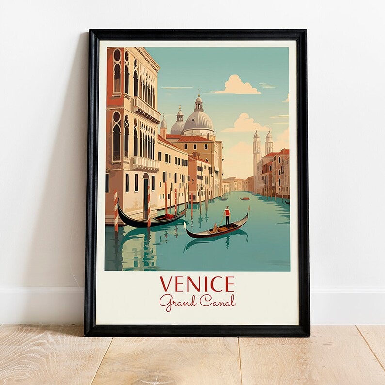 Venice Grand Canal Digital Download Print, Venice Italy Vintage Style ...