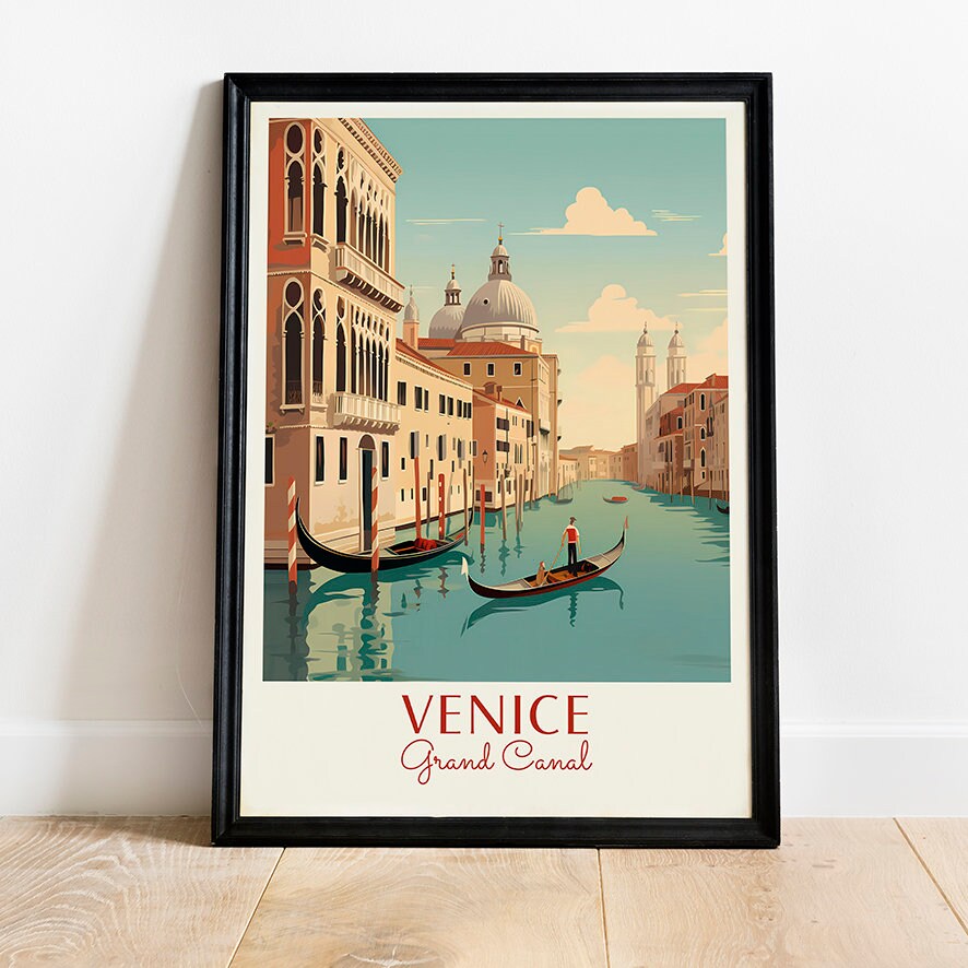 Venice Grand Canal Digital Download Print, Venice Italy Vintage Style ...
