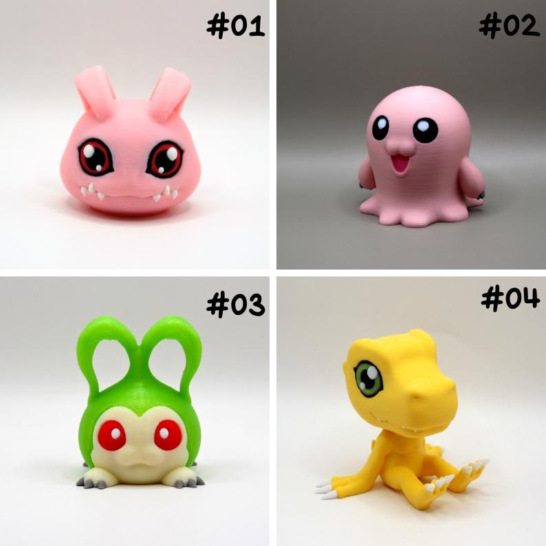 Digimon | Chibi Digimon | Digimon Figure | 3d-printed Digimon | Chibi ...