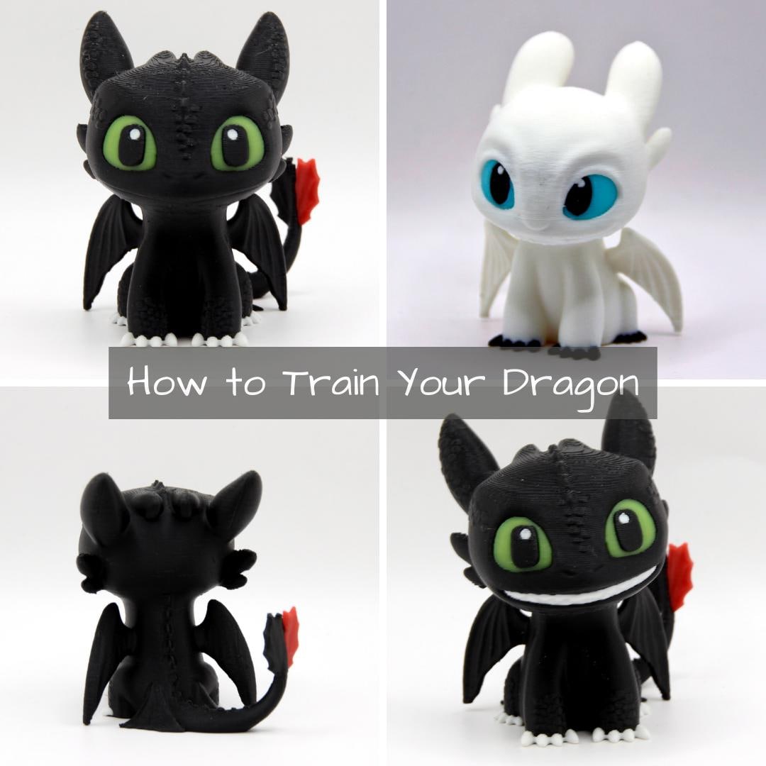Chibi Toothless / Light Fury | Toothless | Light Fury | 3d-printed ...