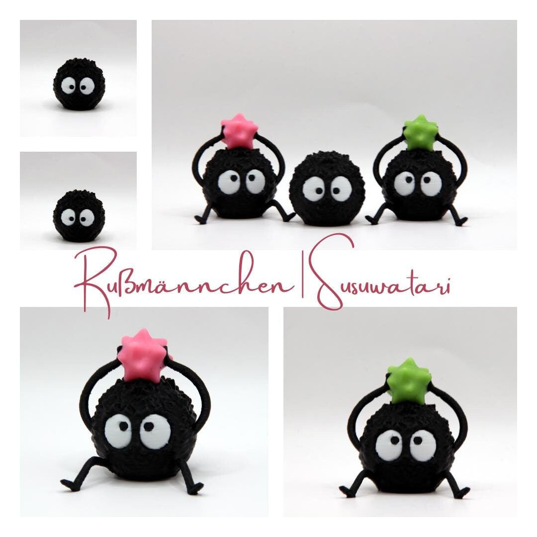 Cute Soot Men Susuwatari 3D Printed Soot Men Cute Anime Ghibli Howl's ...