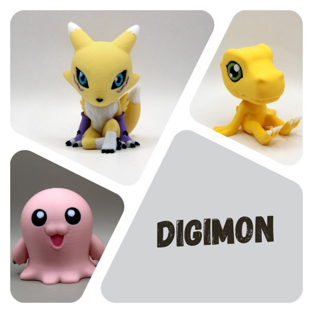 Digimon Chibi Digimon Digimon Figure 3D Printed Digimon Chibi Anime ...