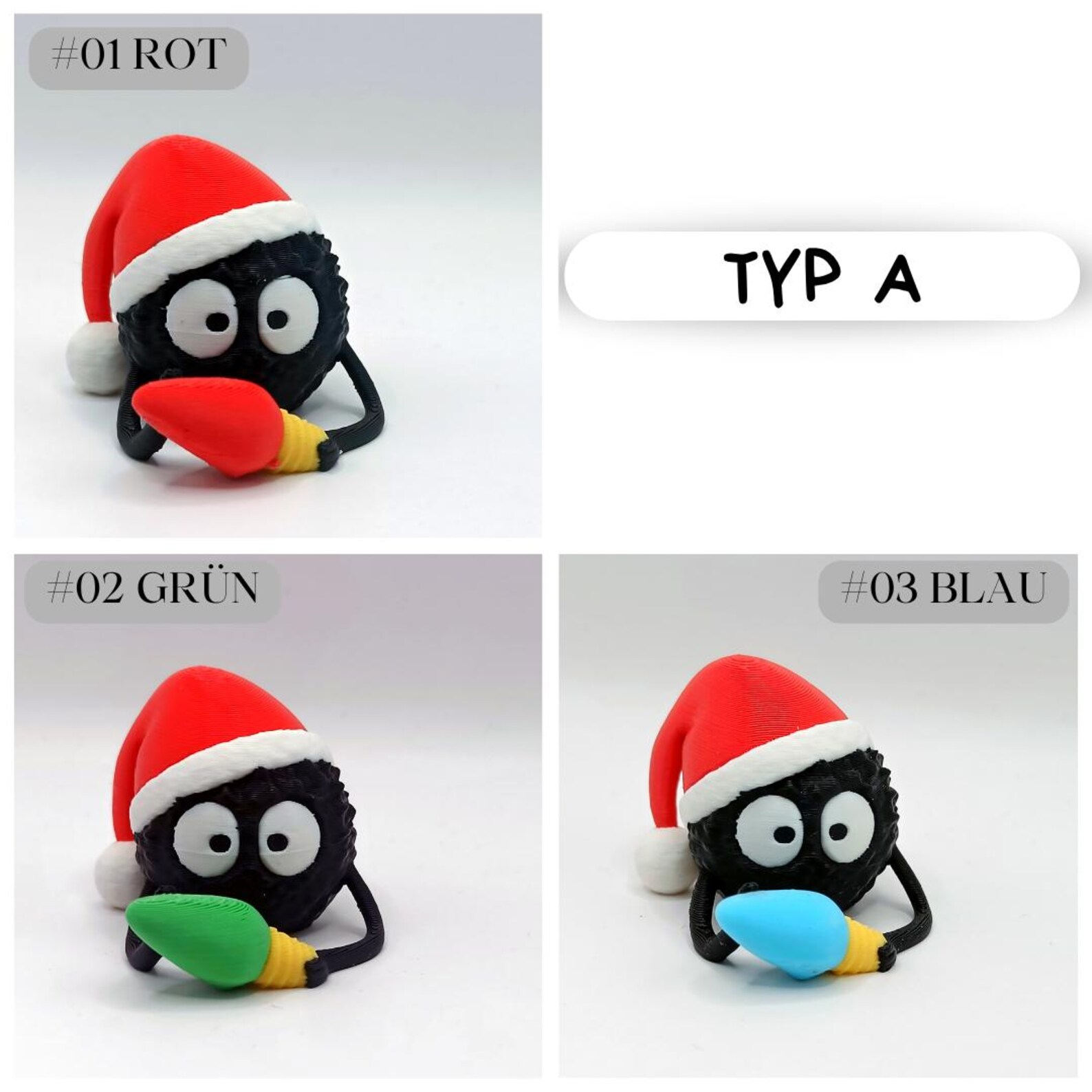 Xmas Soot Sprites | Susuwatari | 3d-printed Soot Sprites | Cute | Anime ...