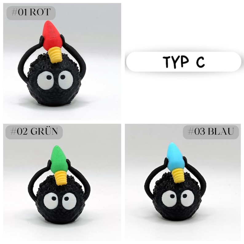Xmas Soot Sprites | Susuwatari | 3d-printed Soot Sprites | Cute | Anime ...