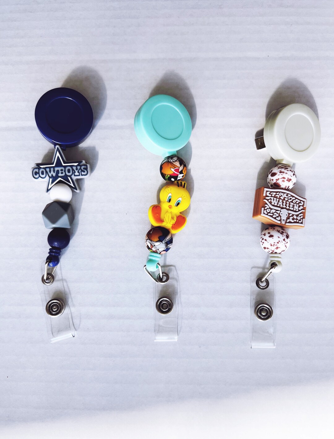 Custom Beaded Badge Reels - Etsy