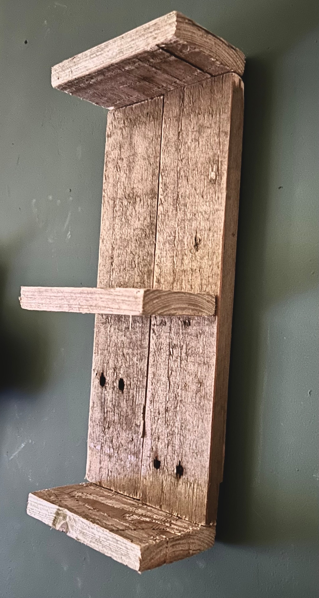 Basic Three Tiered Display Shelf Unit. Made With Rustic Chunky Pallet ...